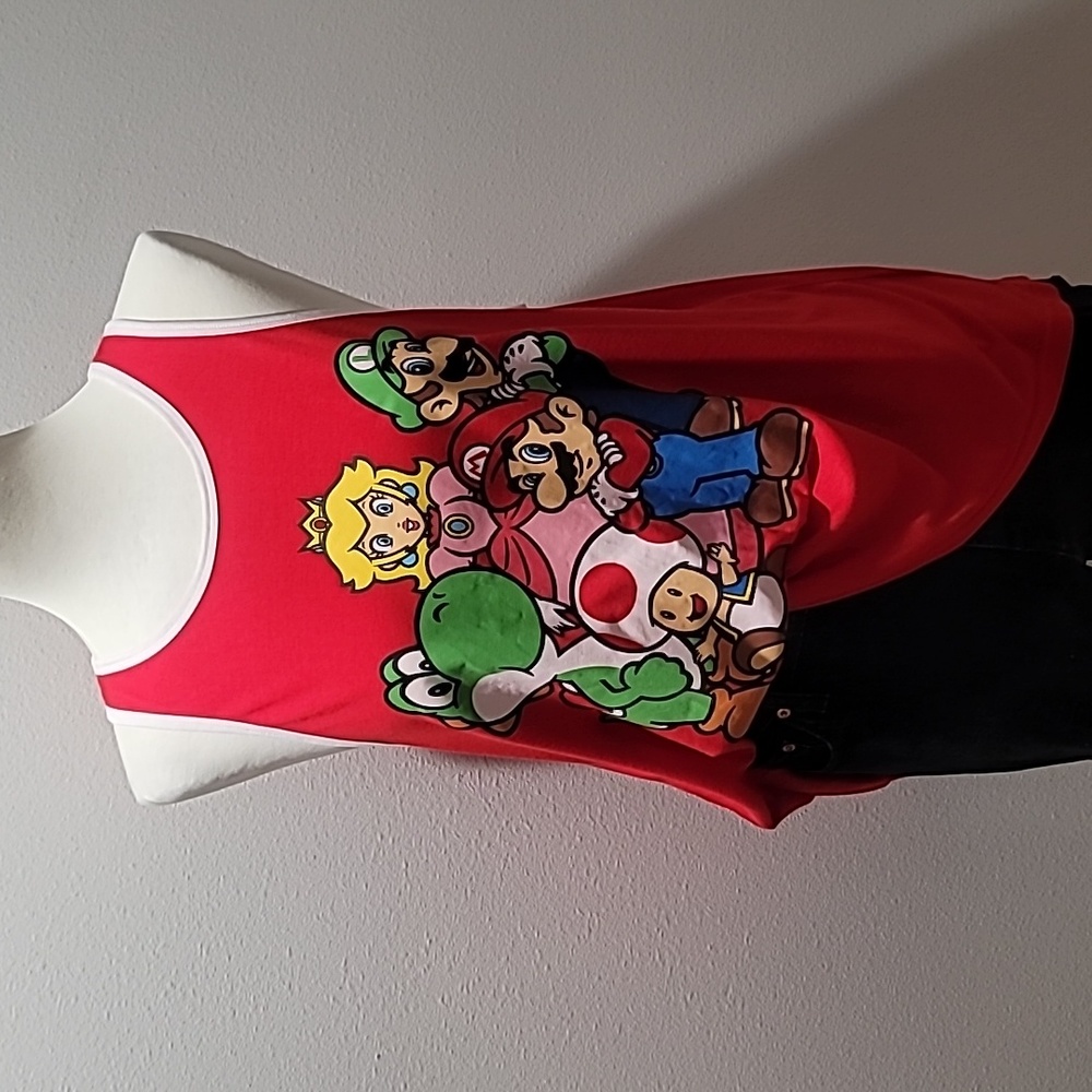 Super Mario Colorful Sleeveless Muscle Tank Top Tshir… - Gem